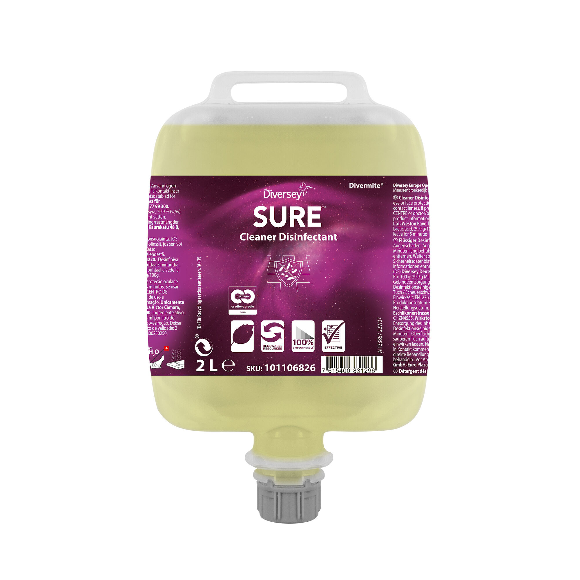 SURE Cleaner & Disinfectant Divermite 2L - Jasteko